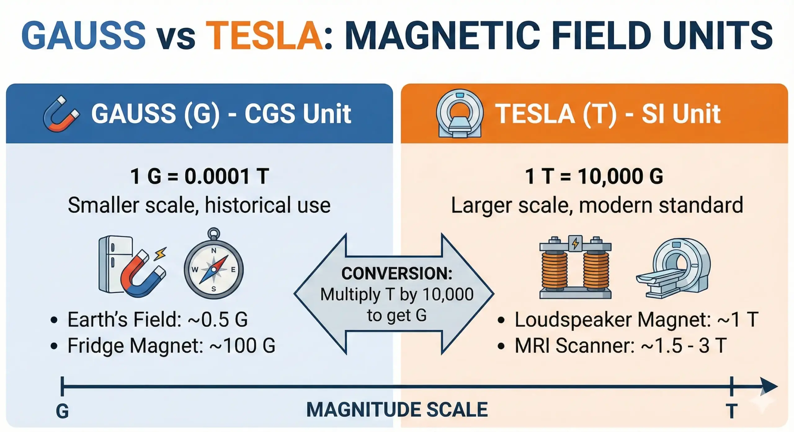 Gauss vs Tesla: What’s the Difference in Magnetic Field Measurement ...
