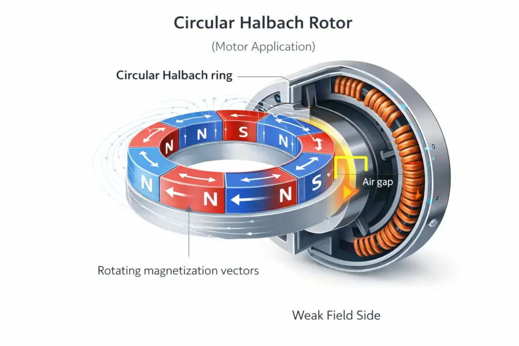 Halbach Arrays Explained: How to Maximize Magnetic Field on One Side